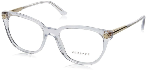 Versace VE 3242A 148 Transparent Plastic Round Eyeglasses 54mm – Shades ...